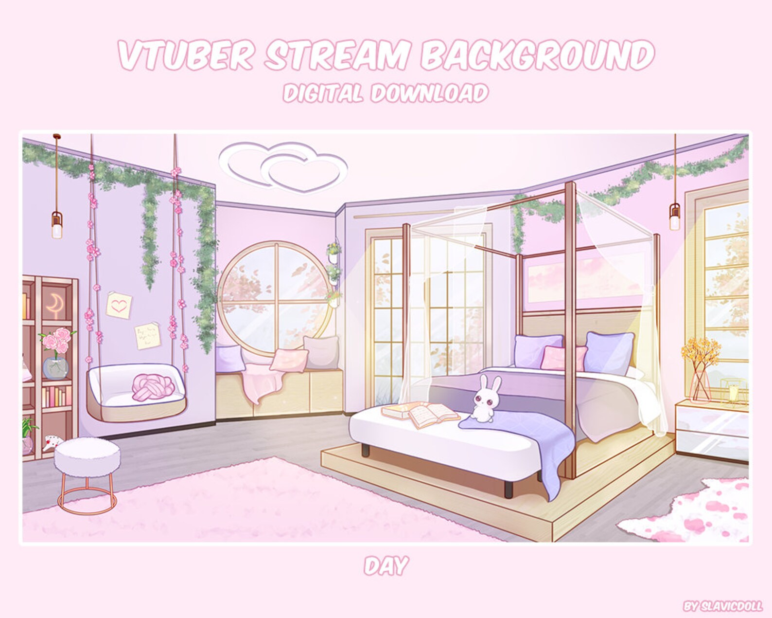 Vtuber Background Room Day Night Twitch Streamer Virtual - Etsy