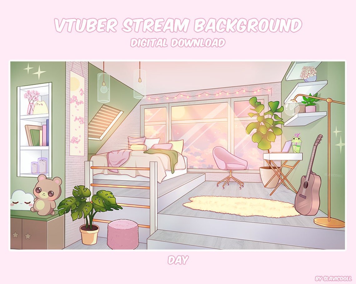 Vtuber Background Room Day Night Twitch Streamer Virtual - Etsy