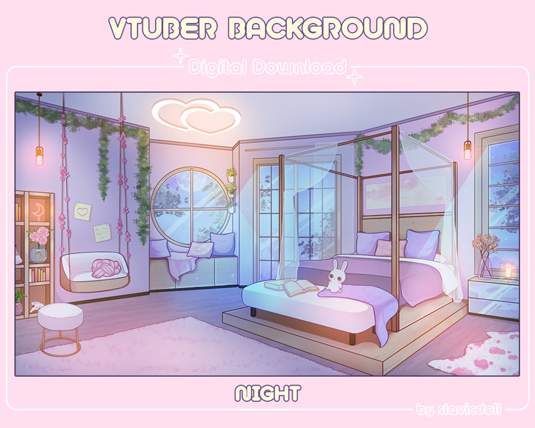 Vtuber Background Room Day Night | Twitch | Streamer Virtual Bedroom | Lo-fi Aesthetics Cozy - Etsy