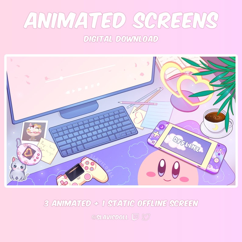 Cozy ANIMATED Twitch Screens | Starting, BRB, Ending, Offline | Chill ...