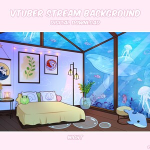 Vtuber Background Room Day Night Twitch Streamer Virtual - Etsy