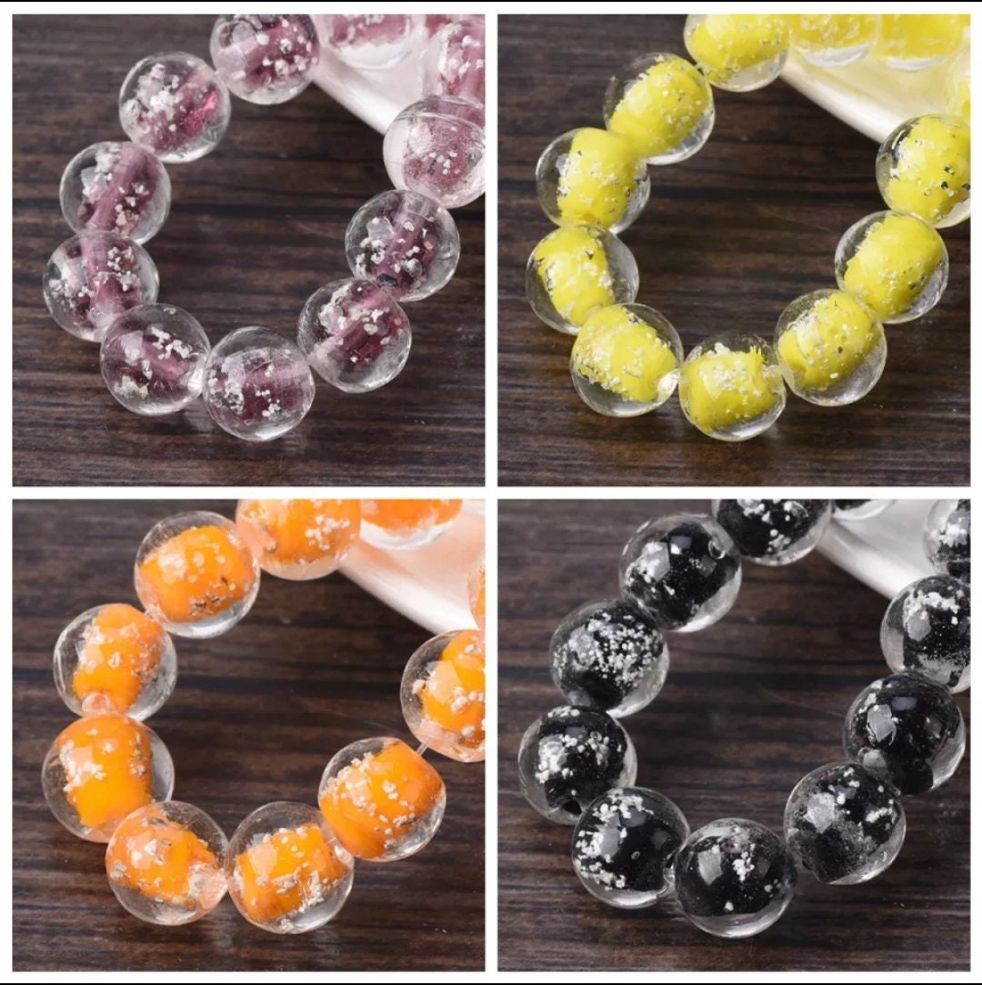 Luminous Glass Bubble Beads Choose Color 10mm 10 Pieces - Etsy