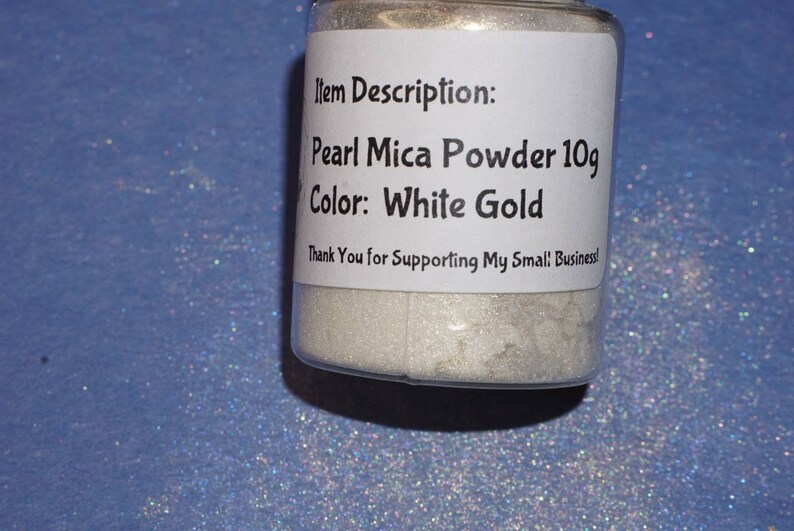 White Gold Iridescent Natural Pearl Mica Powder 10g | Etsy