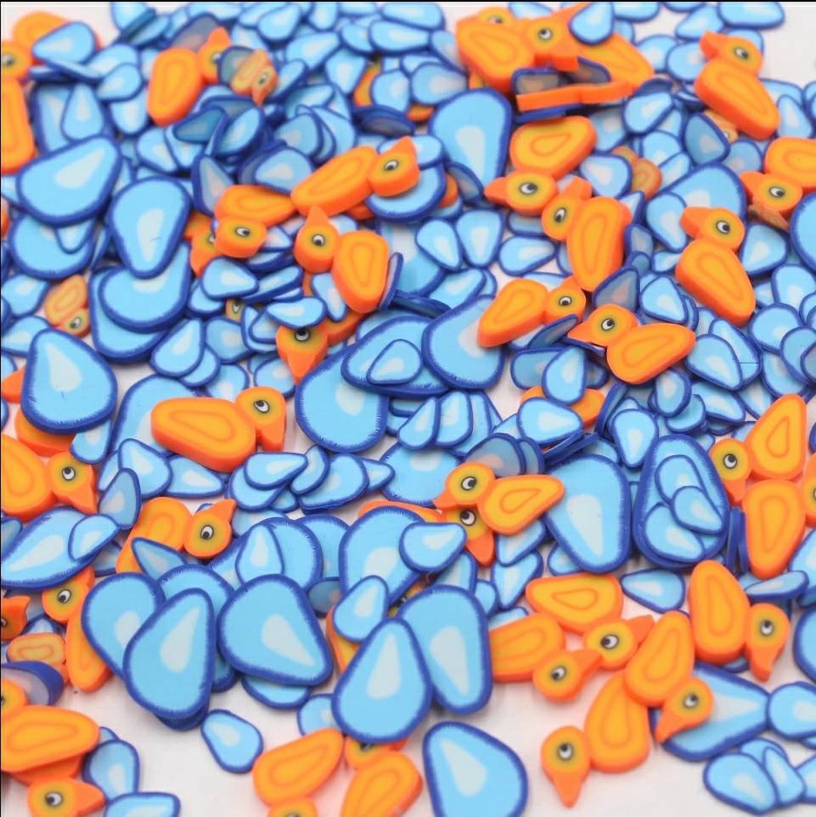 Polymer Clay Slices Rubber Ducks & Water Drops Select Size | Etsy