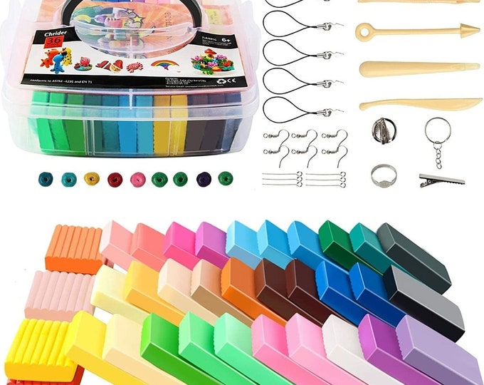Polymer Clay Kit 36 Different Colors Accessories - Etsy
