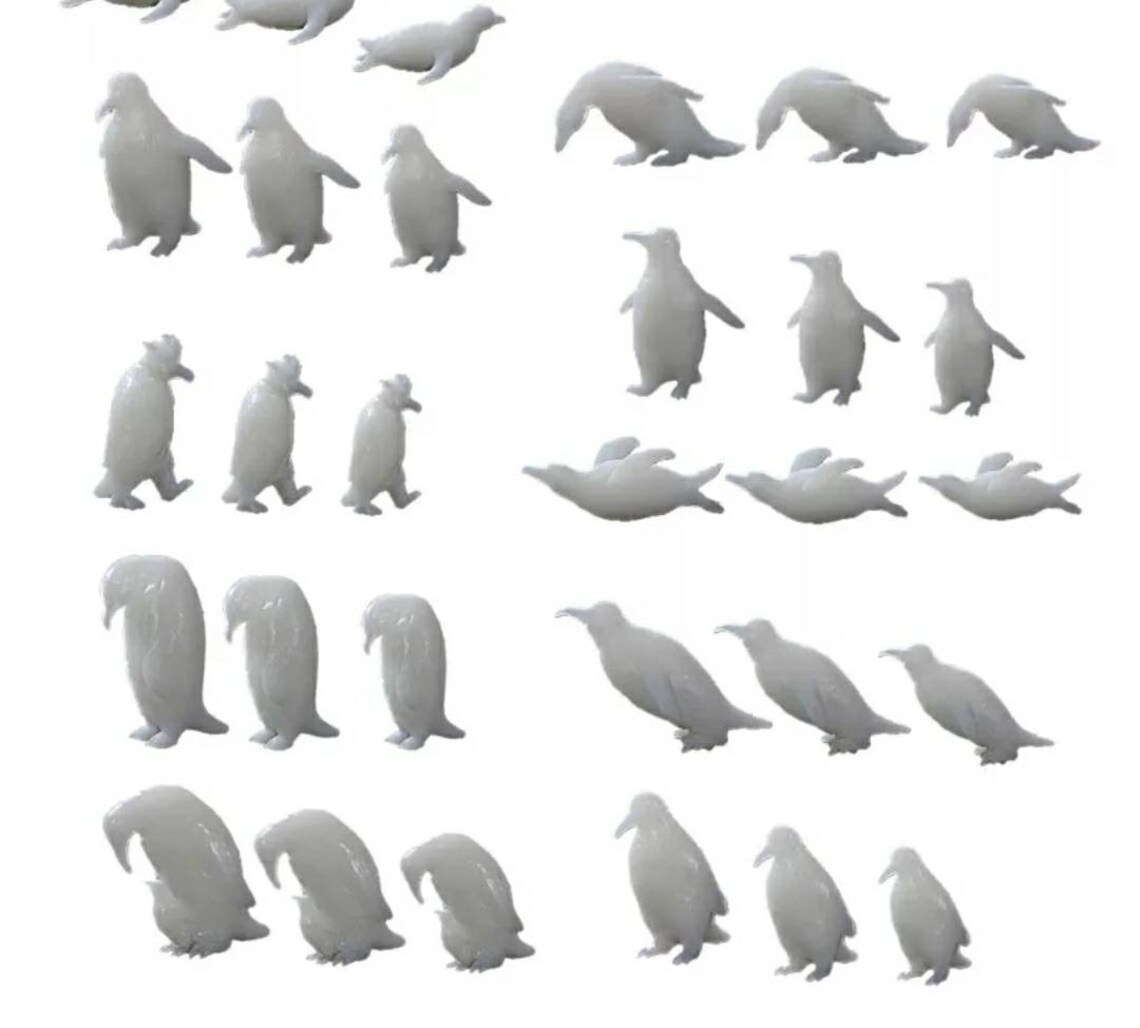 Resin Fillers 10 Pack of Penguins Choose Size of Penguins - Etsy