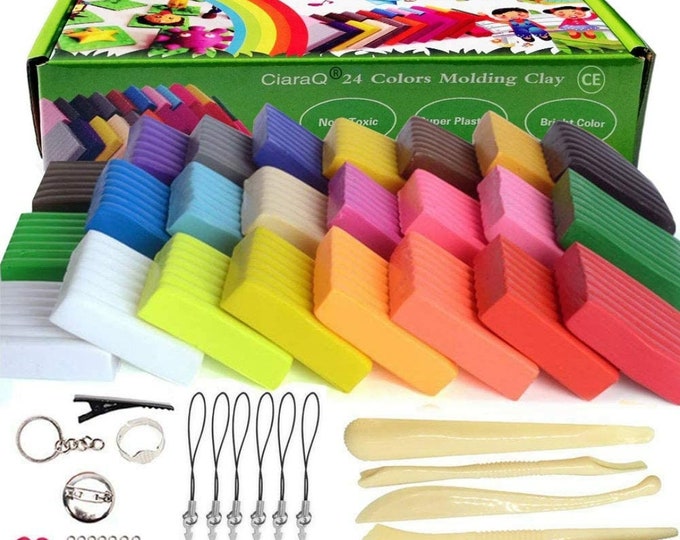 Polymer Clay Kit 24 Different Colors Accessories - Etsy