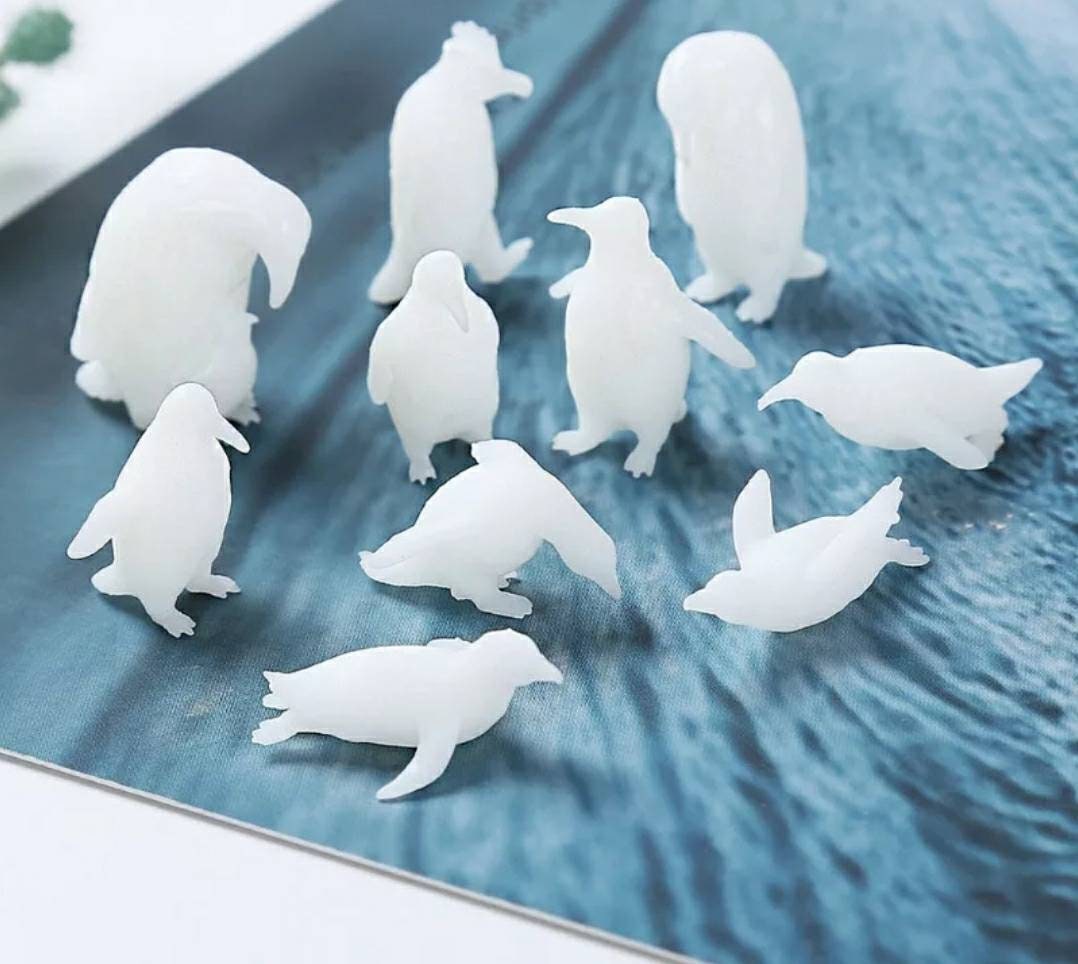 Resin Fillers 10 Pack of Penguins Choose Size of Penguins - Etsy
