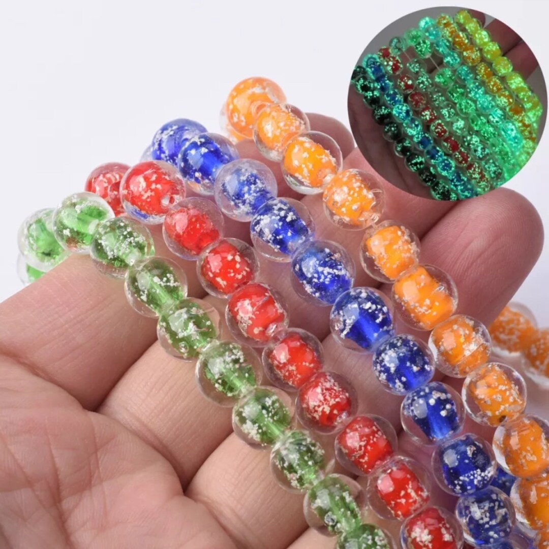 Luminous Glass Bubble Beads Choose Color 10mm 10 Pieces - Etsy