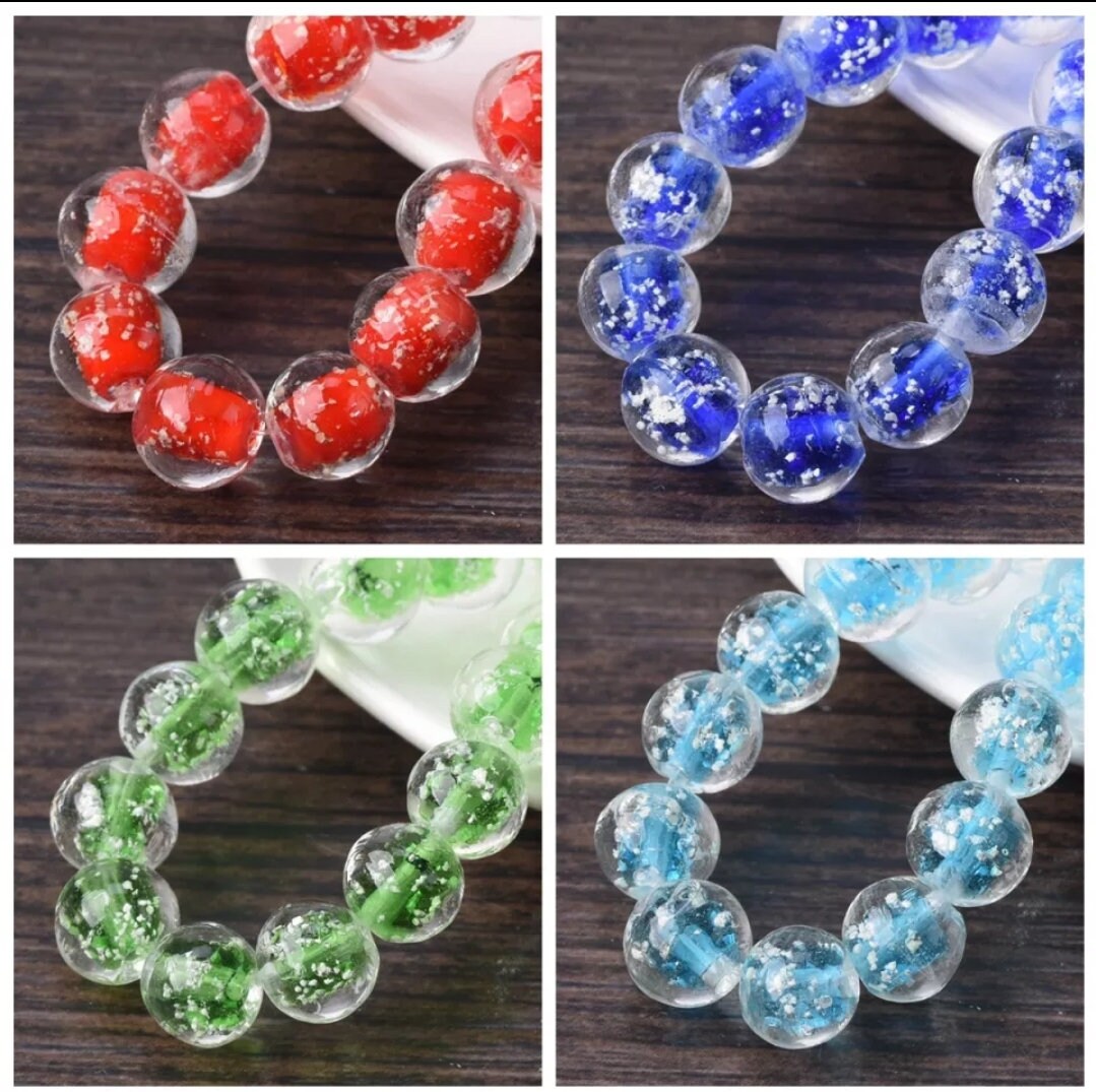 Luminous Glass Bubble Beads Choose Color 10mm 10 Pieces - Etsy