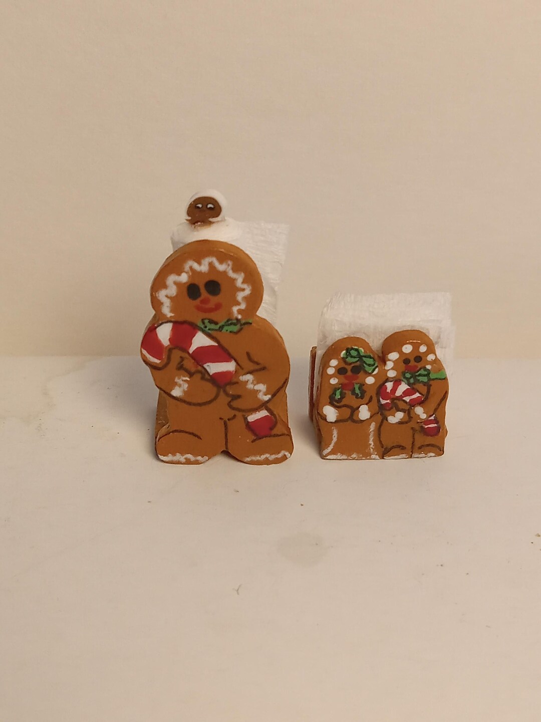 Wooden Christmas Gingerbread Paper Towel and Napkin Holders 1 ...