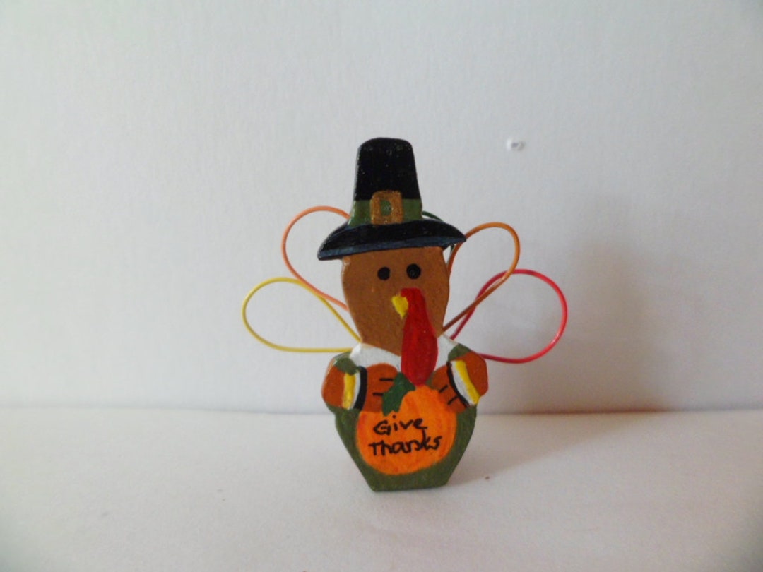Wooden Thanksgiving Wire Turkey 1" Scale - Etsy