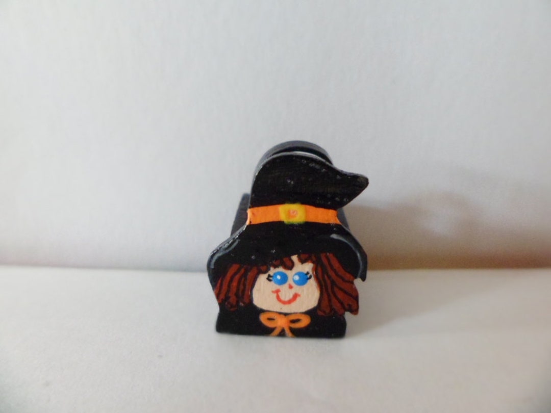 Wooden Halloween Witch Basket 1" Scale - Etsy
