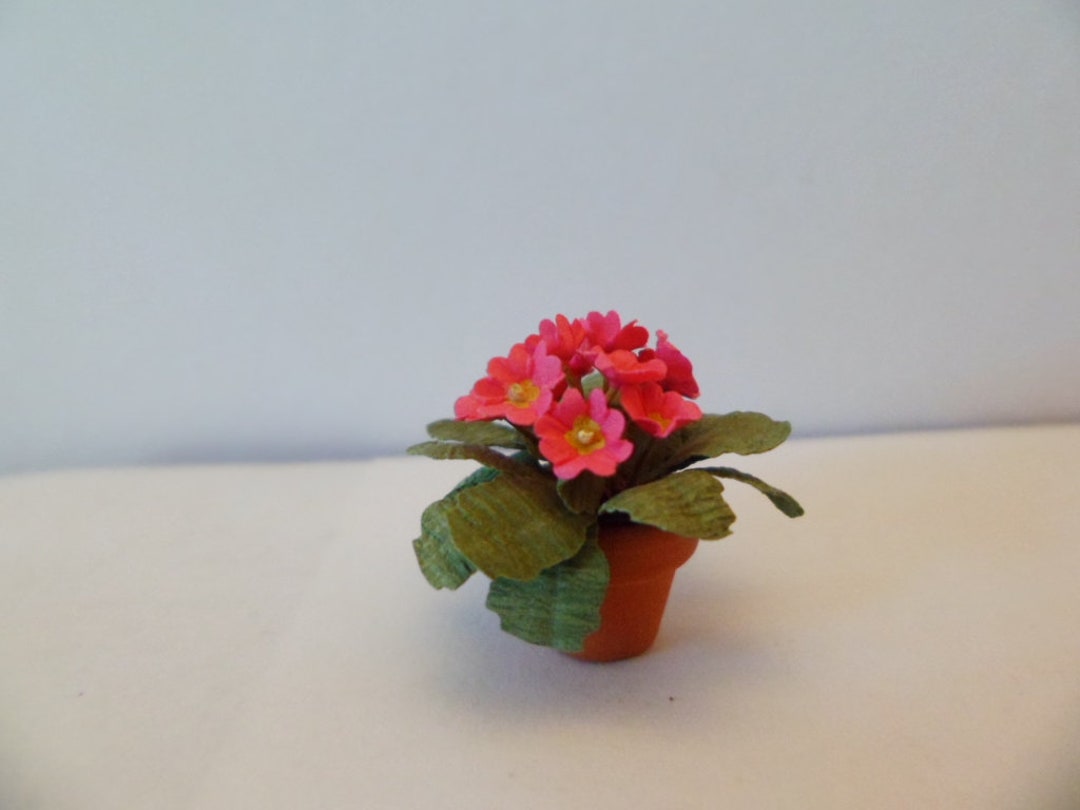 Primrose, Dark Pink 1" Dollhouse Scale These Flowers Are Not Real! - Etsy