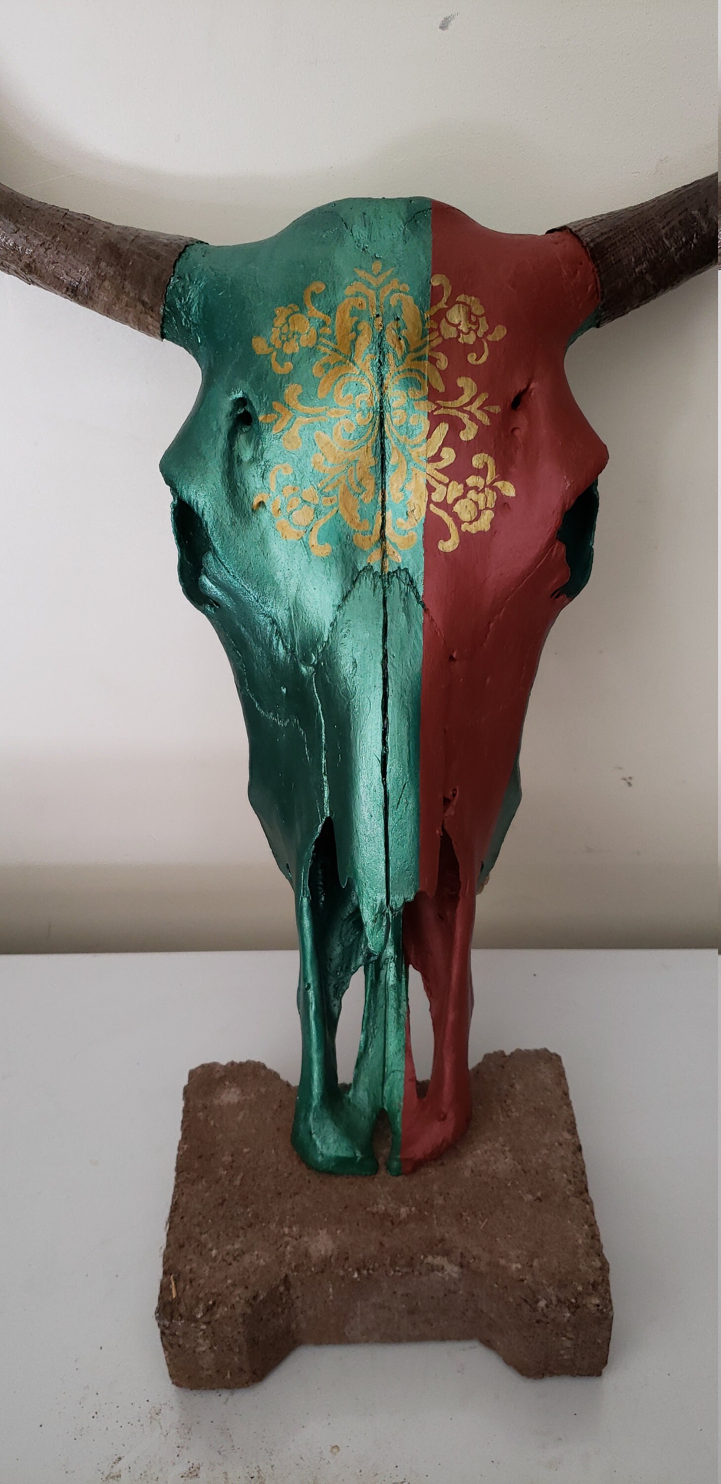 Hand Painted Genuine Yak Skull - Etsy
