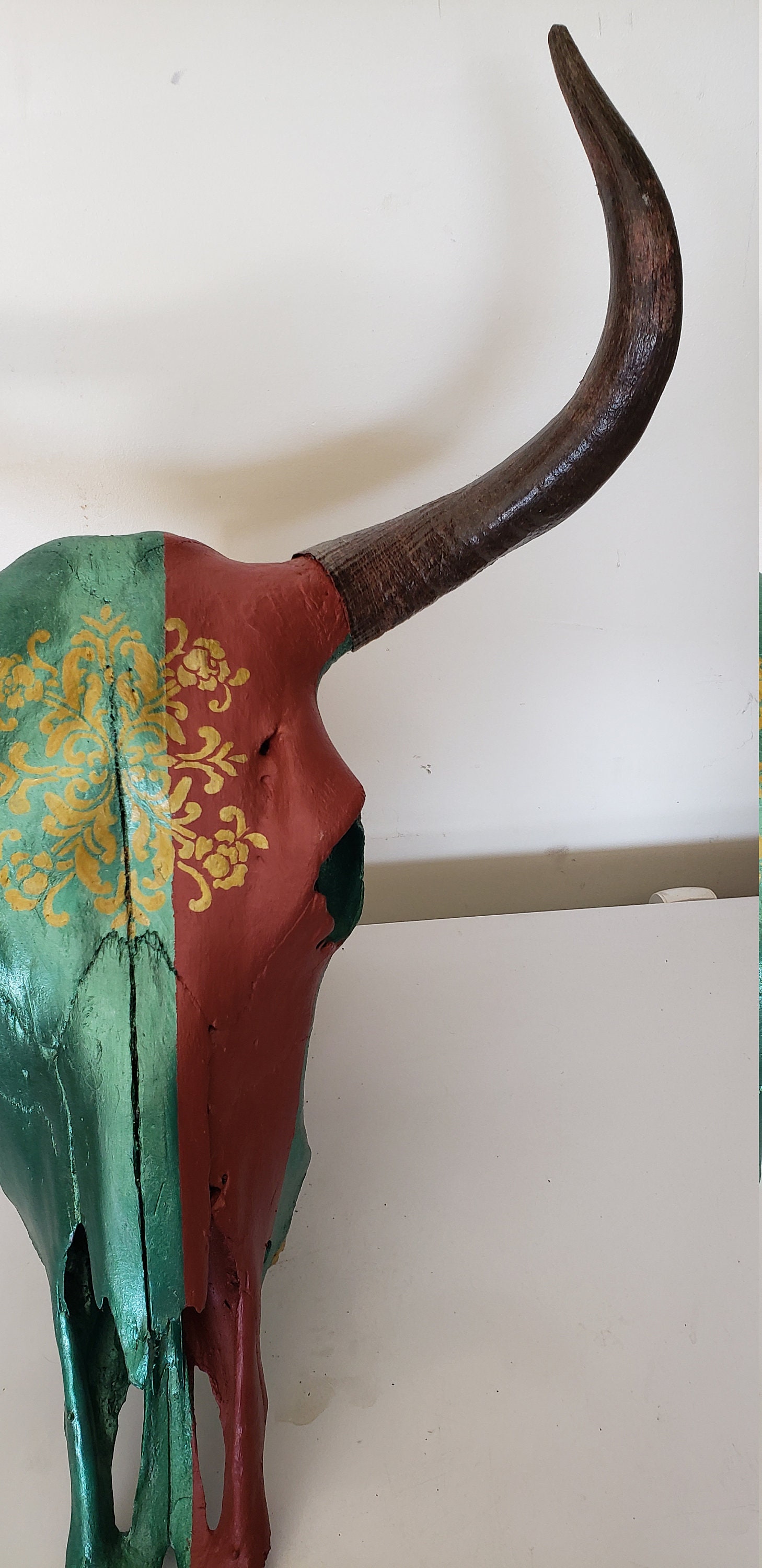Hand Painted Genuine Yak Skull - Etsy