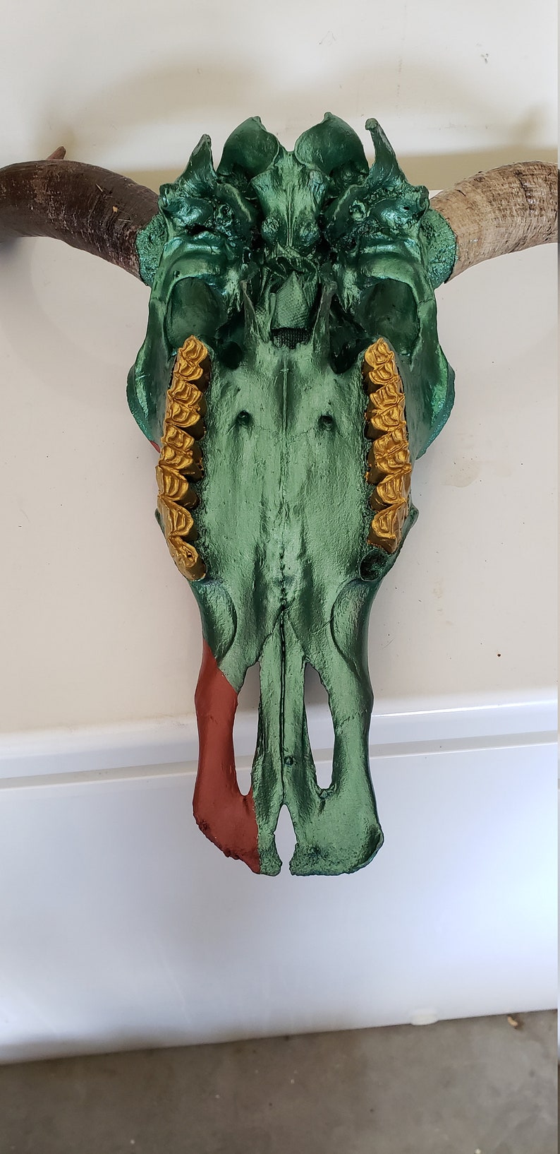 Hand Painted Genuine Yak Skull - Etsy