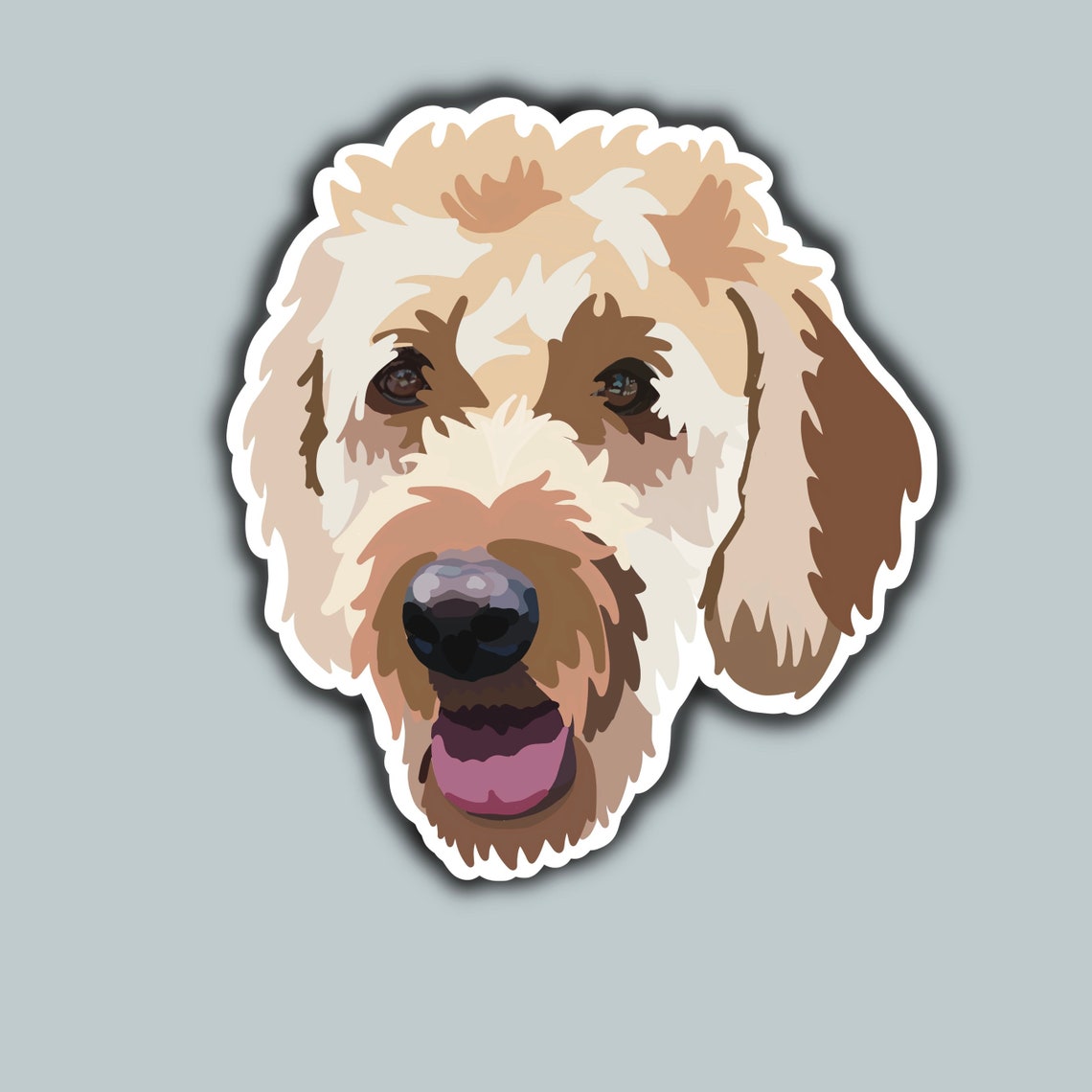 Goldendoodle Dog Sticker Vinyl Decal Waterproof & - Etsy