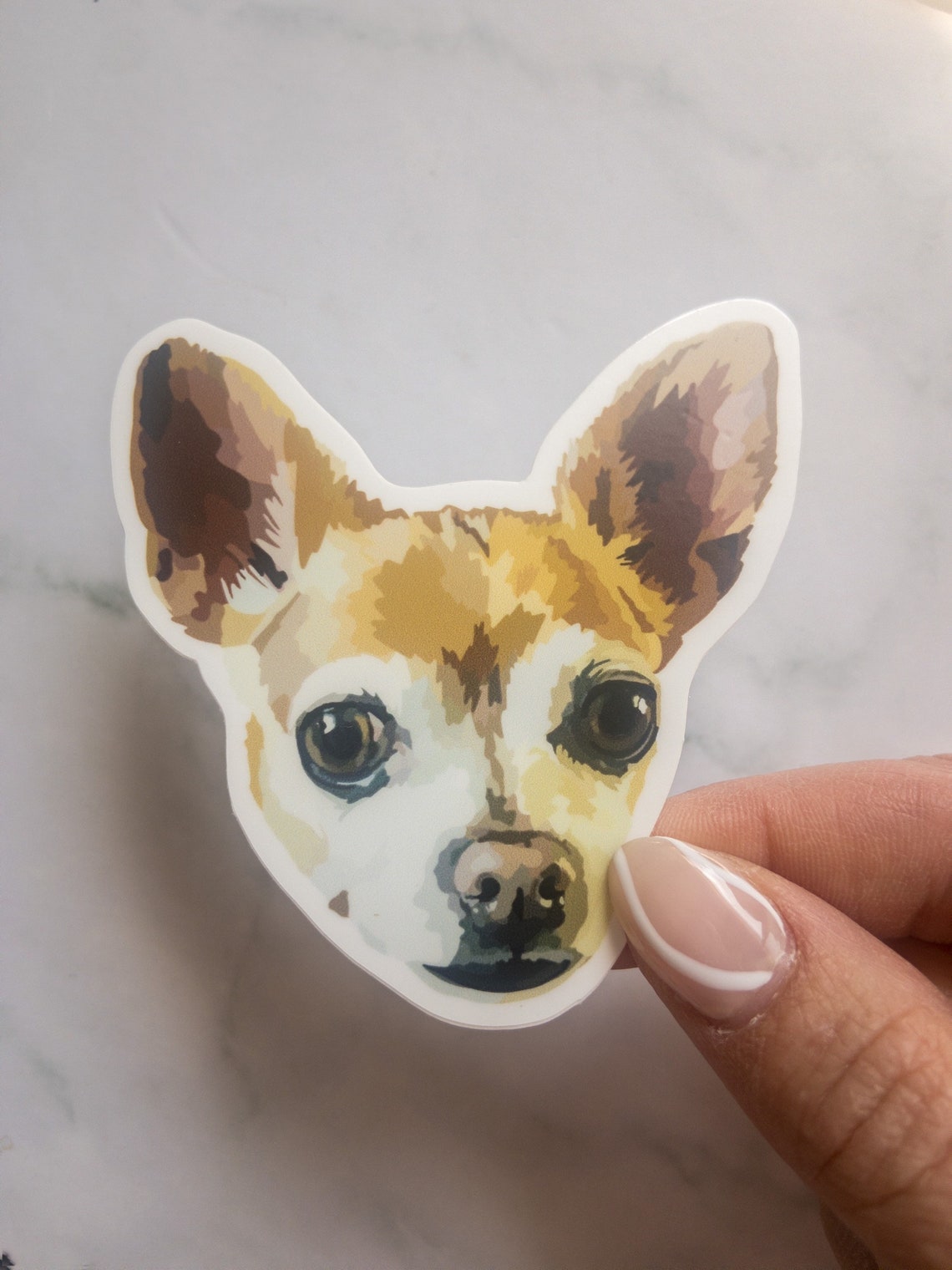 LARGE Chihuahua Dog Sticker Vinyl Decal Waterproof & - Etsy