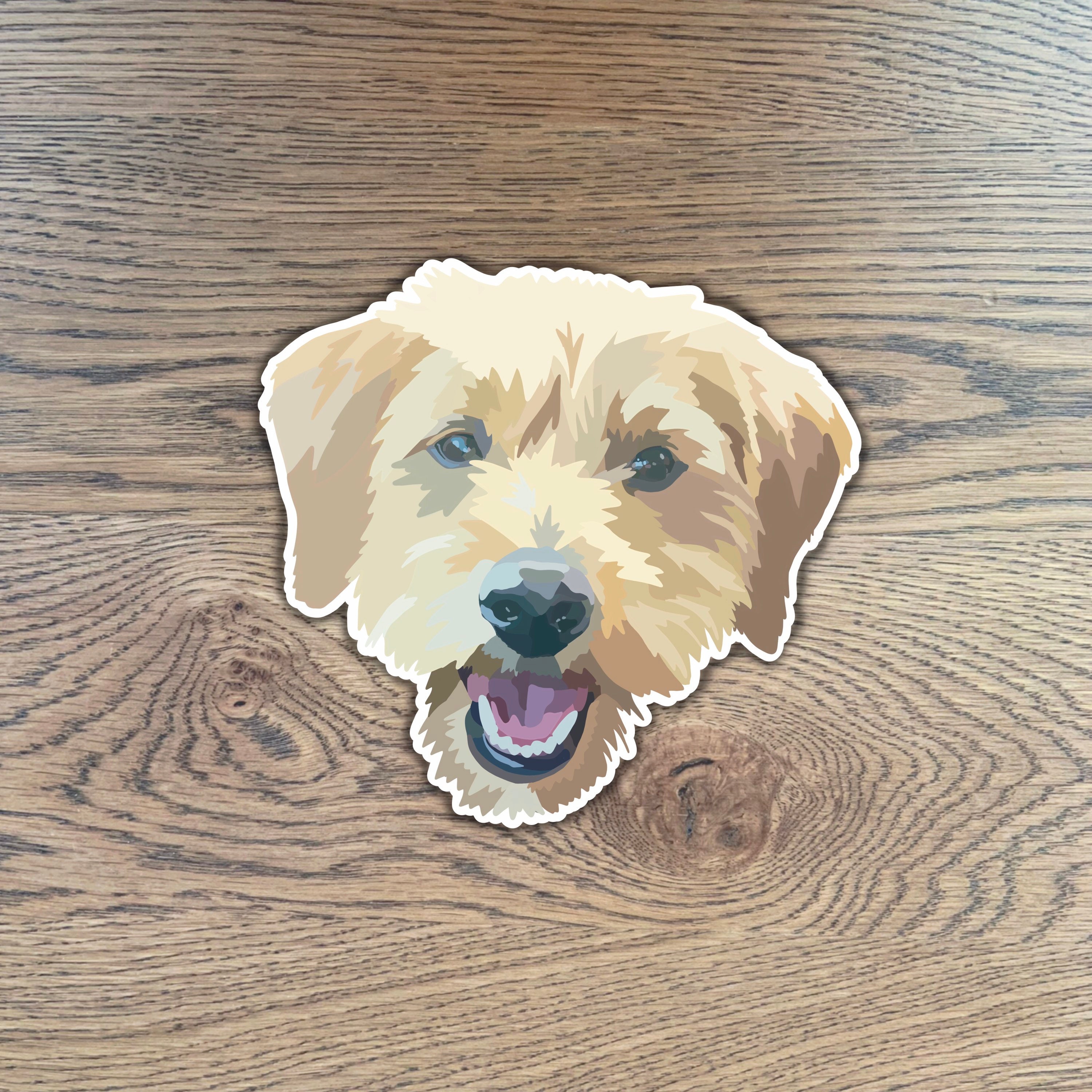Mini Labradoodle Dog Sticker for Hydro Flask or Laptop or | Etsy