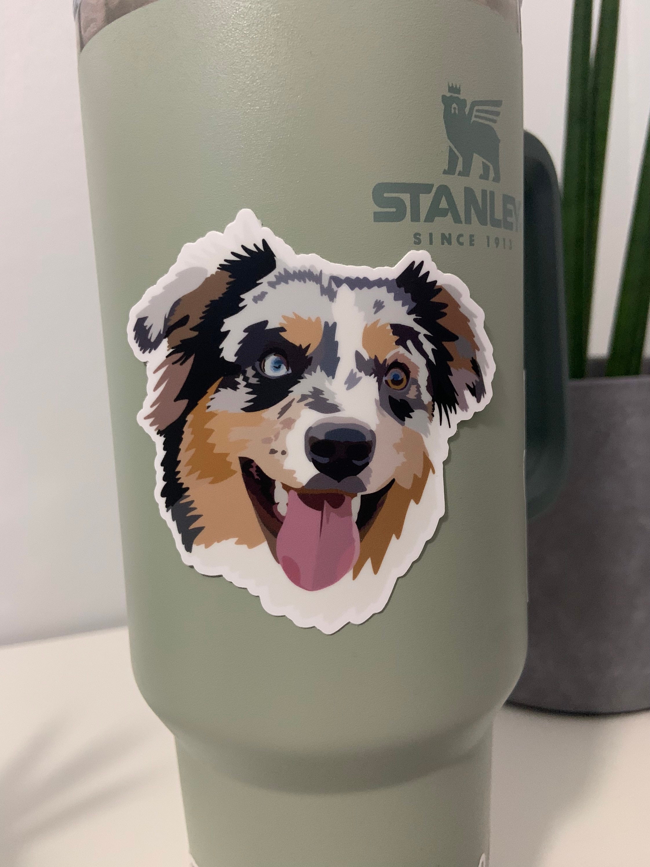 Australian Shepherd aussie Dog Vinyl Waterproof Sticker for - Etsy