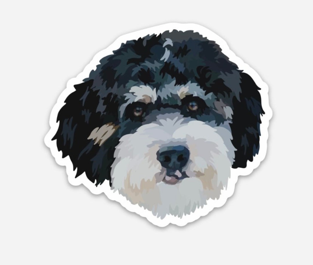 Bernedoodle Dog Sticker | Vinyl Decal | Waterproof & Weatherproof ...