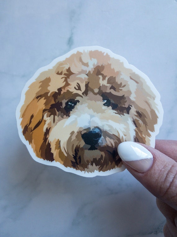 Golden Doodle Puppy Dog Sticker Vinyl Decal Waterproof & - Etsy