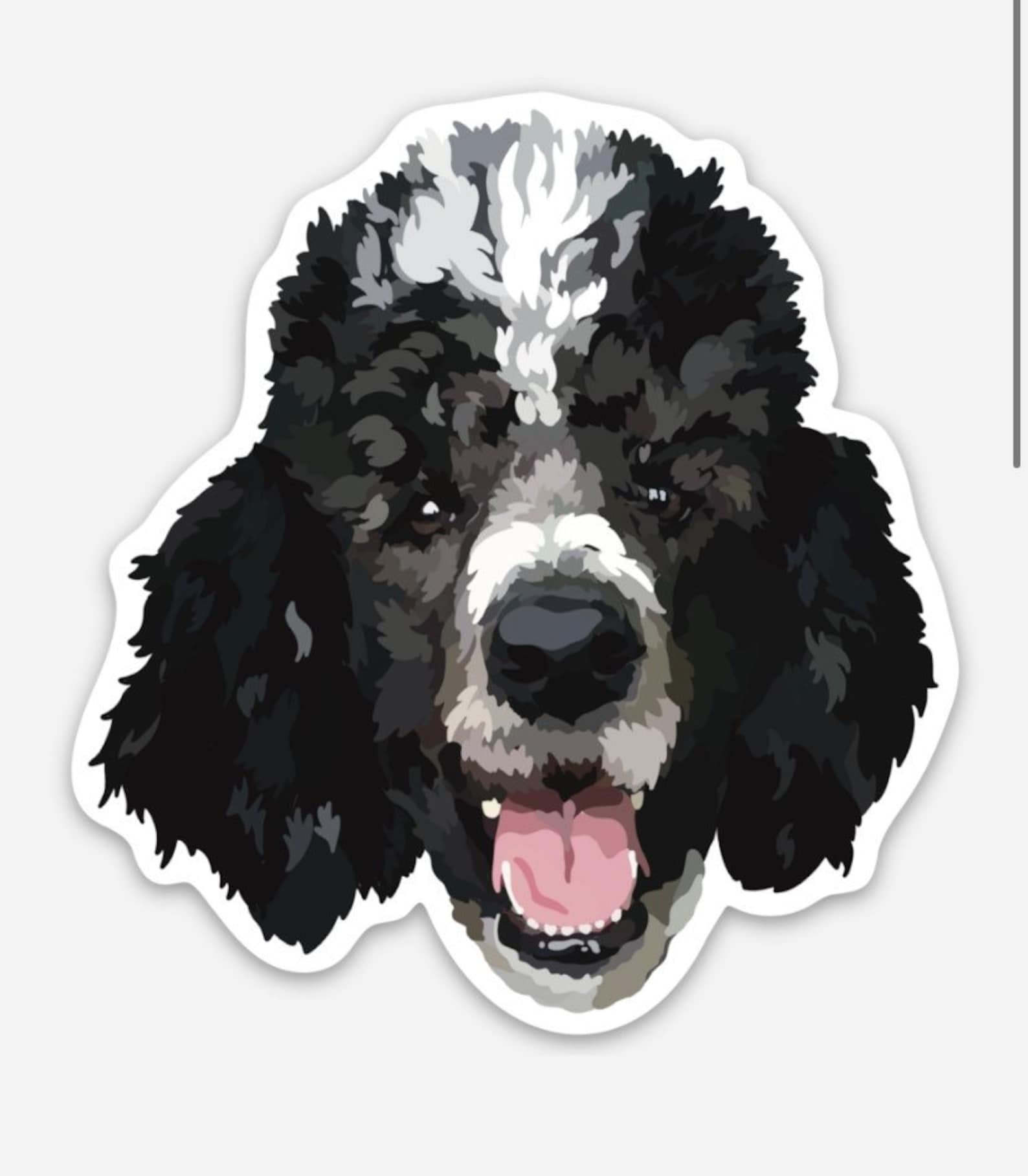 Parti Poodle Dog Sticker Vinyl Decal Waterproof & Weatherproof Water ...