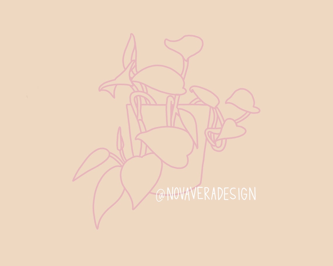 Pothos SVG File, Digital Download for Cricut, Silhouette, Etc. (PDF ...