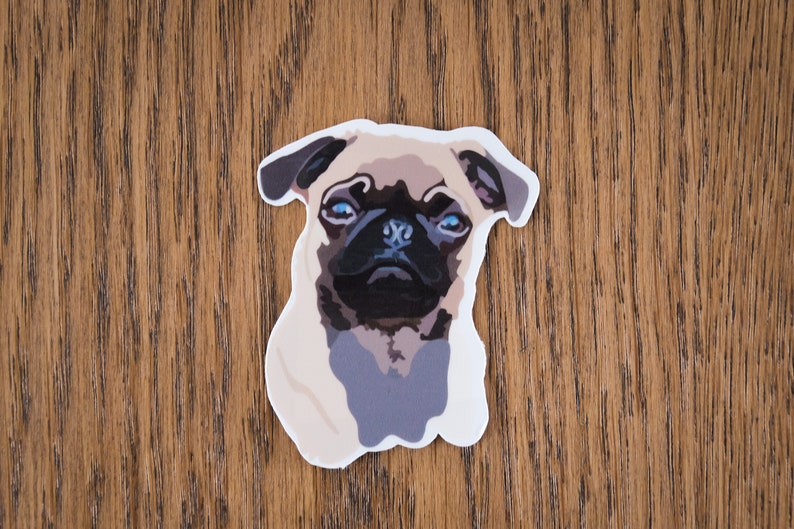Pug Dog Sticker Dog Sticker for Hydroflask Puppy Sticker - Etsy