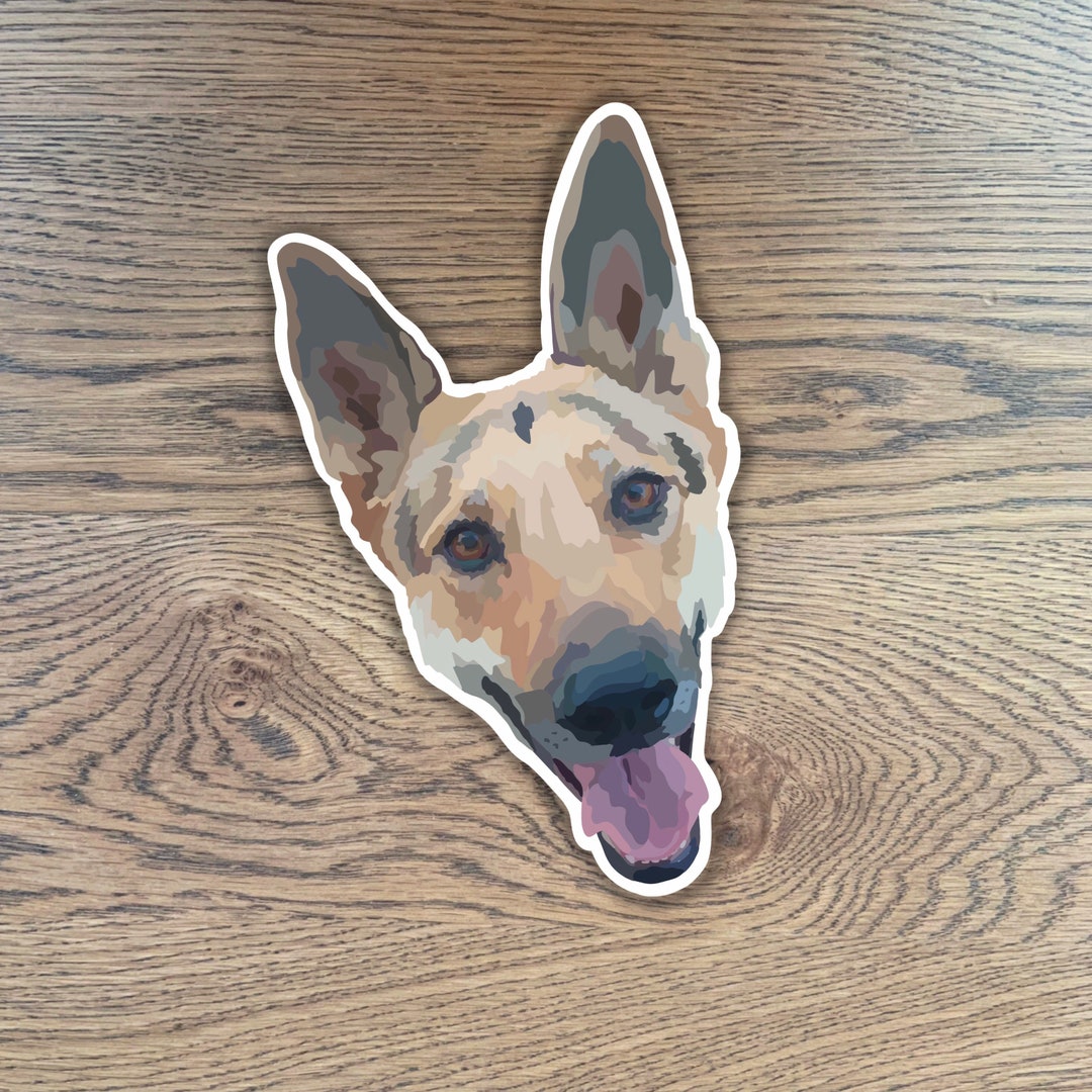 German Shepherd Dog Sticker for Hydro Flask or Laptop or Journal | GSD ...