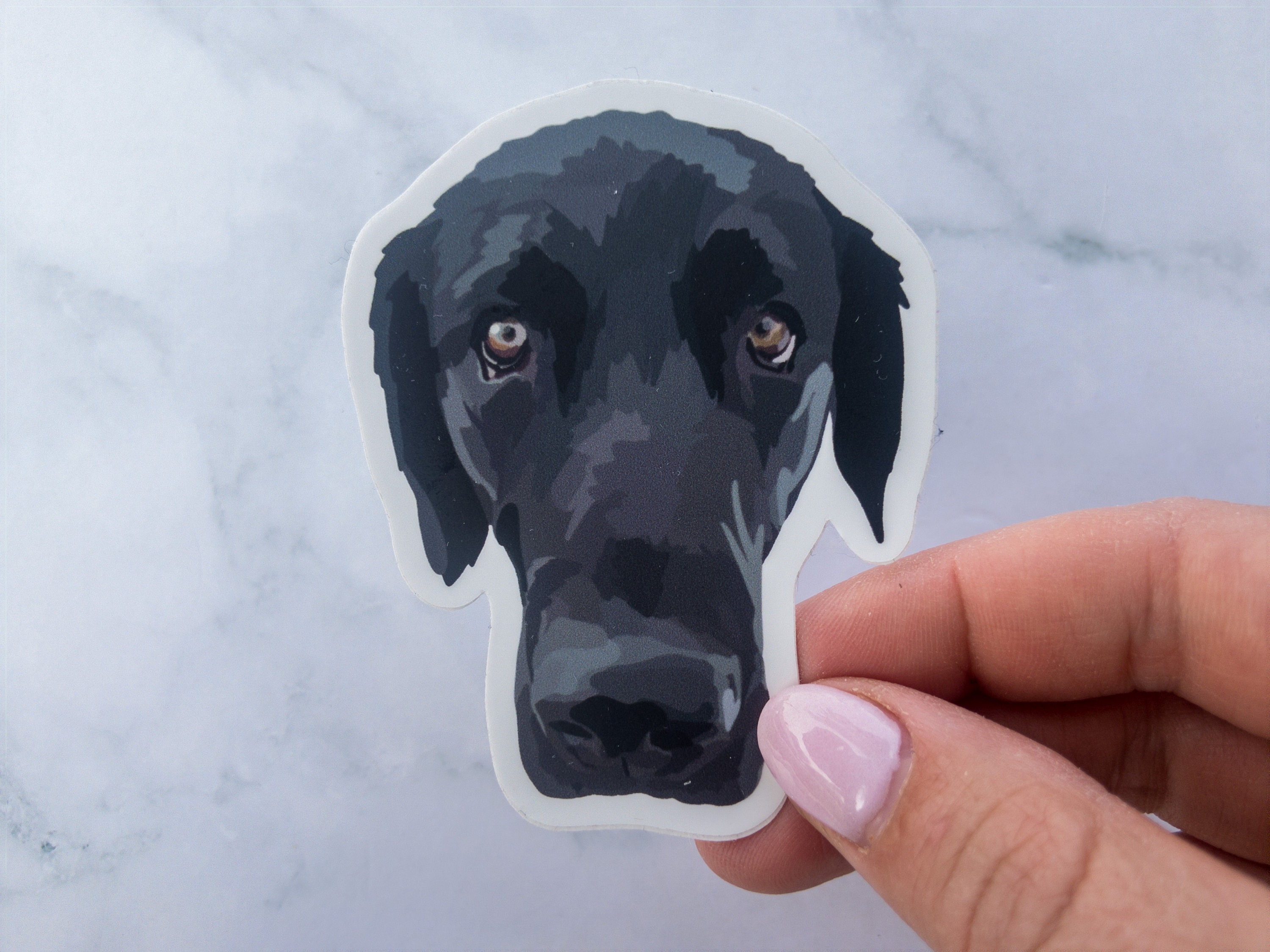 Black Lab Dog Sticker Vinyl Decal Waterproof & | Etsy