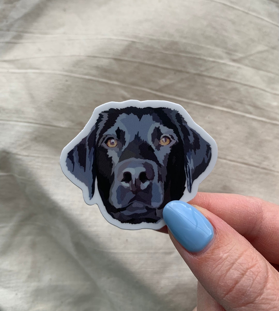 Black Lab Dog Sticker 2" | Small Waterproof Vinyl Decal | Labrador ...