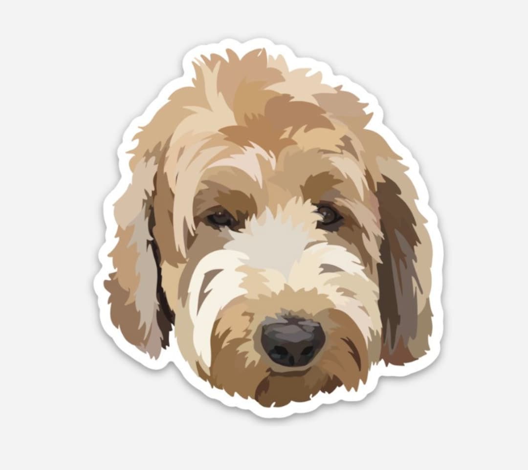 Labradoodle Dog Sticker for Hydro Flask or Laptop or Journal | Vinyl ...