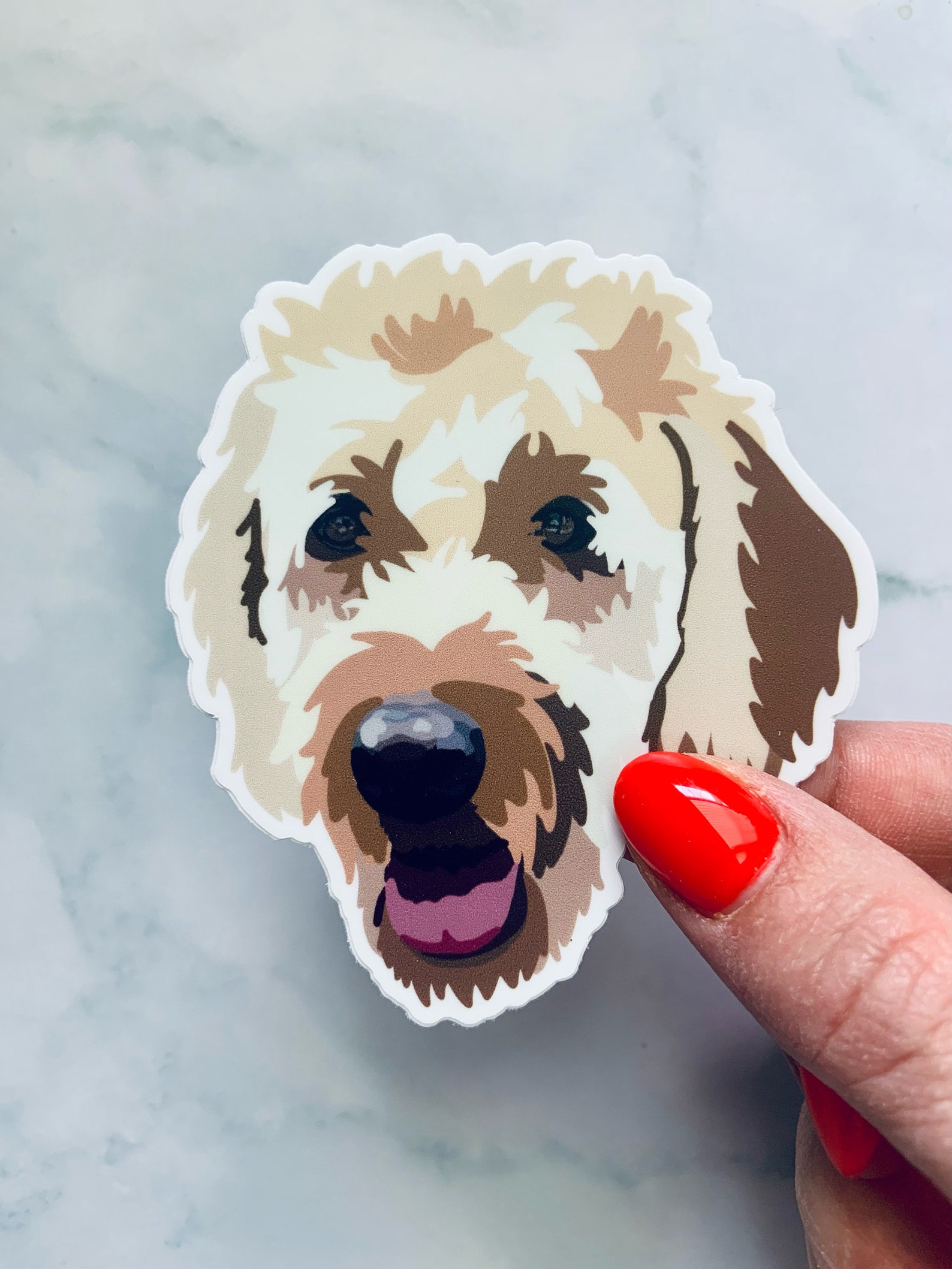 Goldendoodle Dog Sticker Vinyl Decal Waterproof & - Etsy