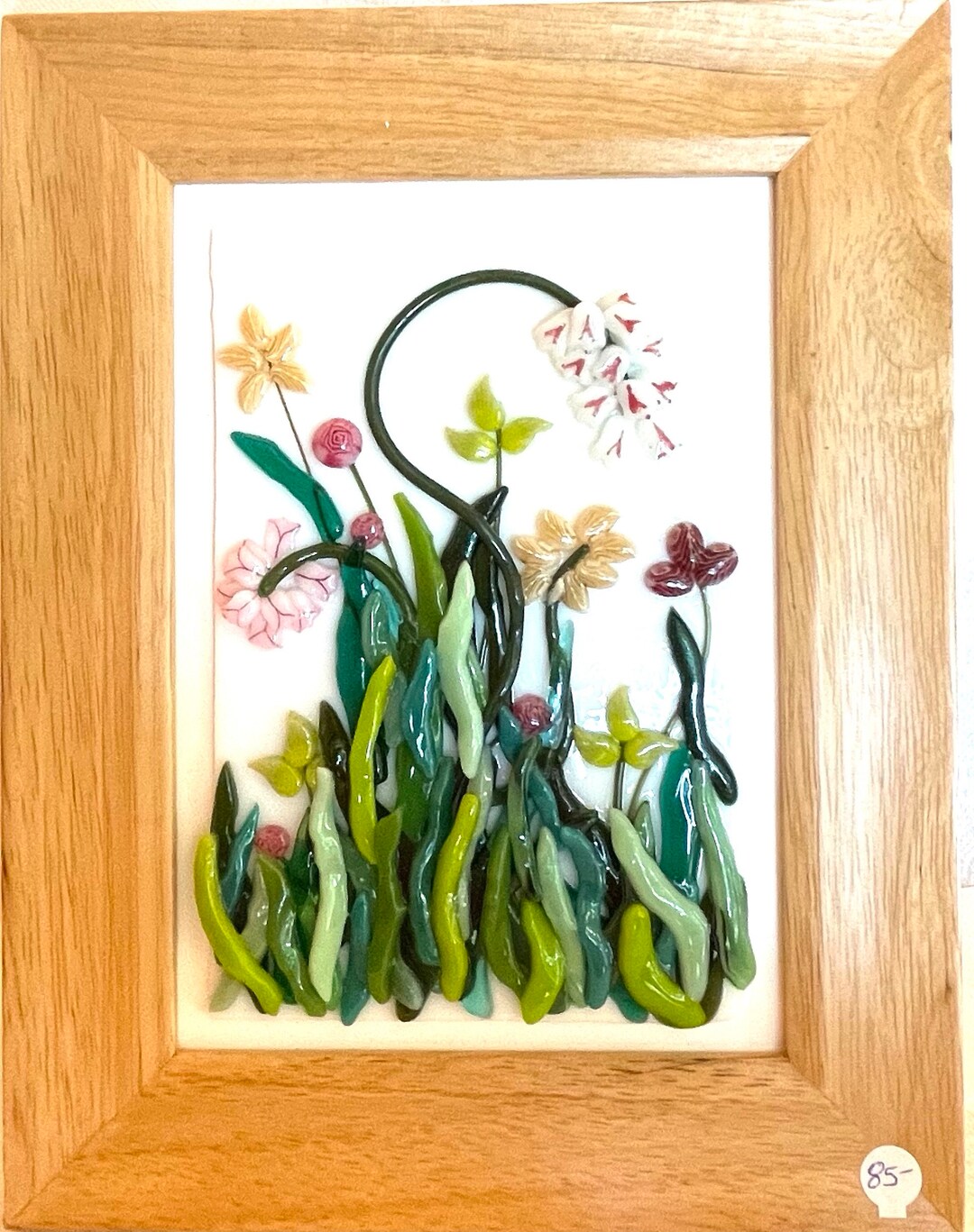 Wildflowers Fused Glass Art, Flowers, Large Size, Perfect Gift, in a ...