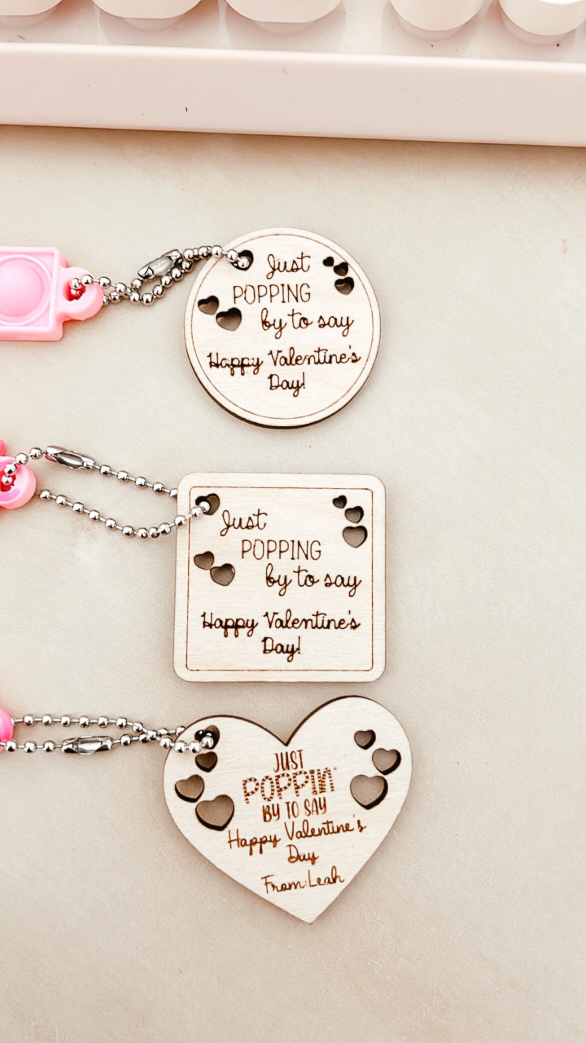 Pop It Tags Pack Mini Pop Fidget Tagds Personalized Wooden - Etsy