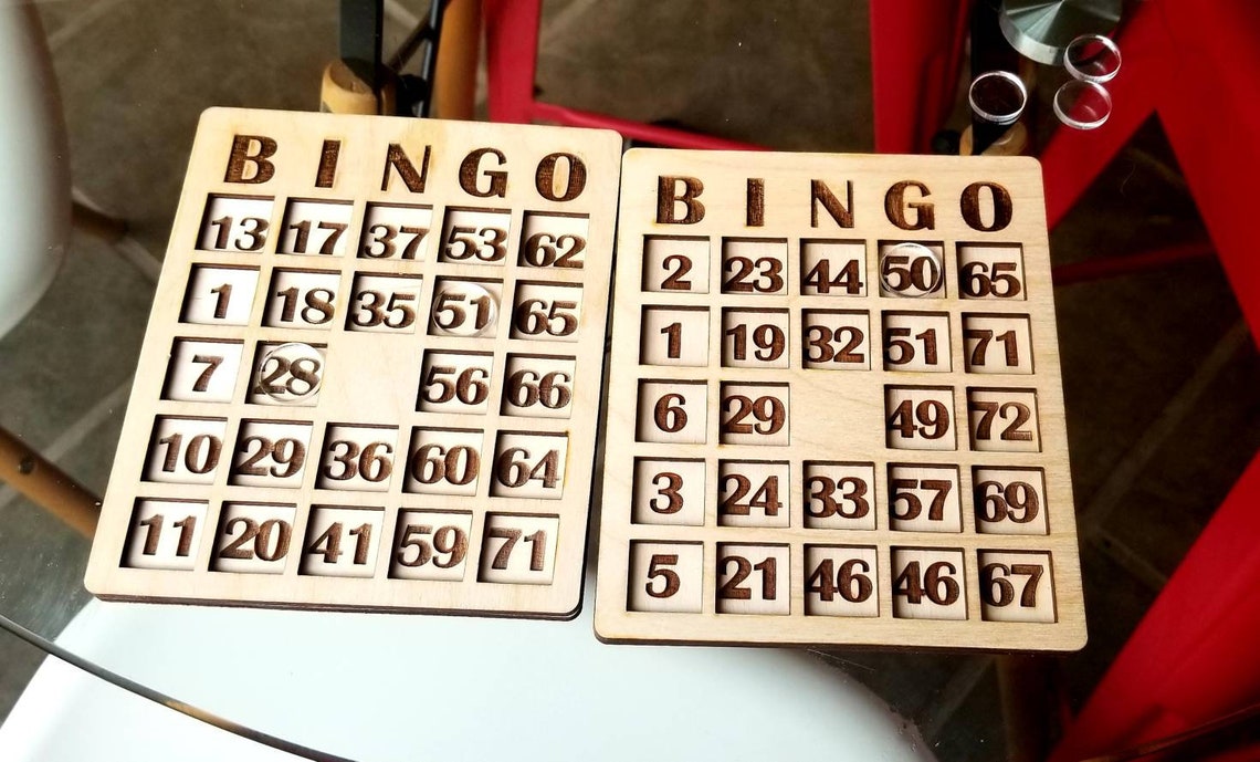 Bingo Cards Wood Personalized. - Etsy