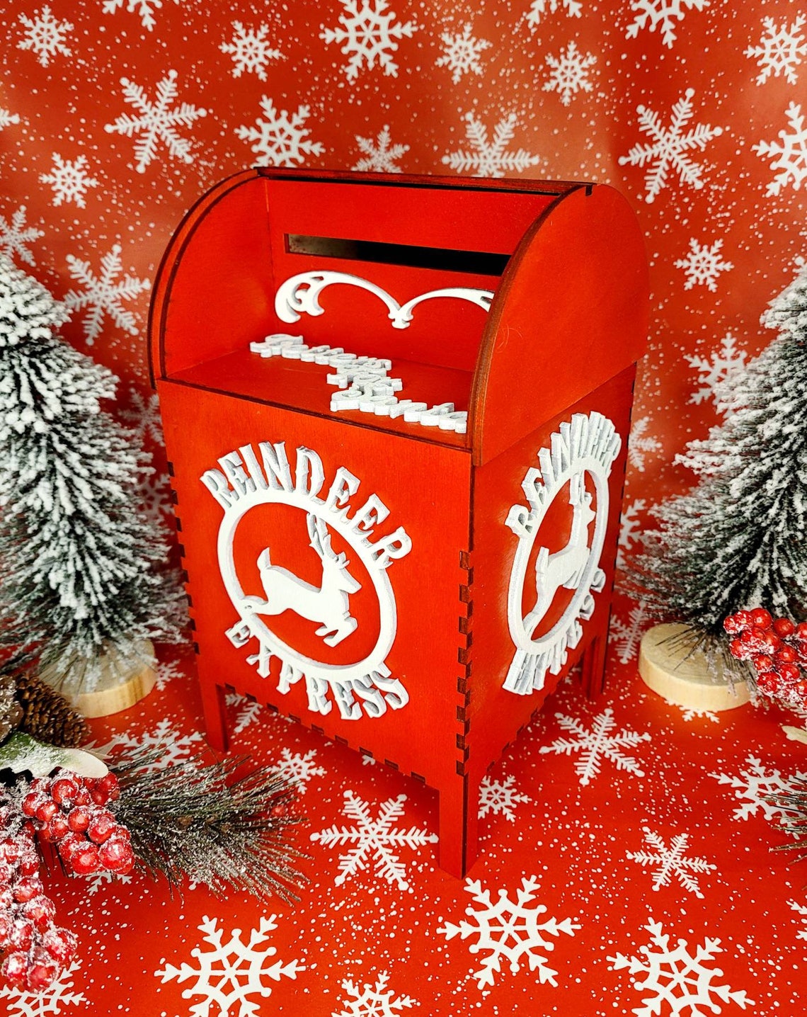Magical Santa Letter Mail Box Wooden Mail Box Santa Letter - Etsy