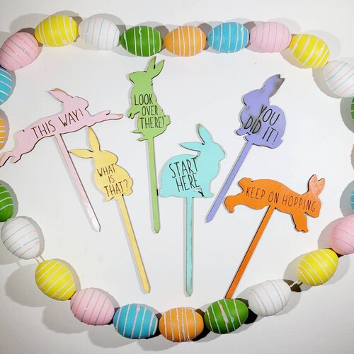 Easter Egg Hunt Signs Kids Easter Bunny Scavenger Yard Signs - Etsy