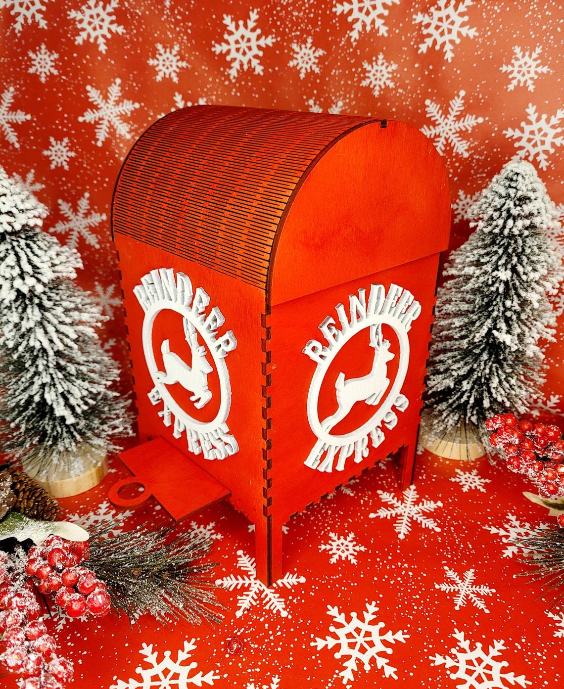 Magical Santa Letter Mail Box Wooden Mail Box Santa Letter - Etsy