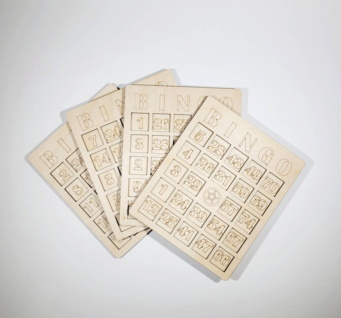Bingo Cards Wood Personalized. - Etsy