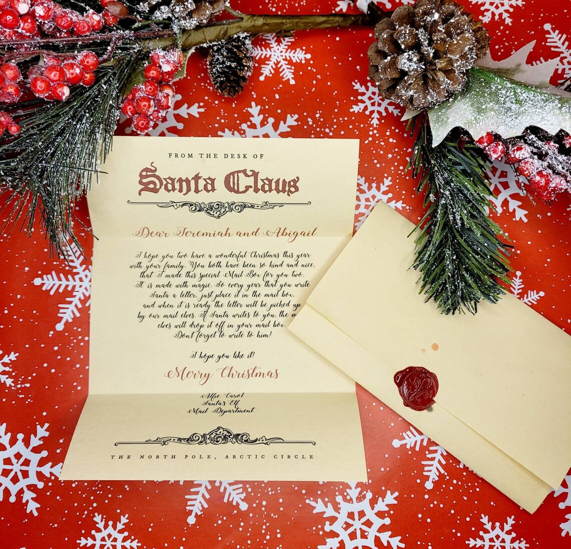 Magical Santa Letter Mail Box Wooden Mail Box Santa Letter - Etsy