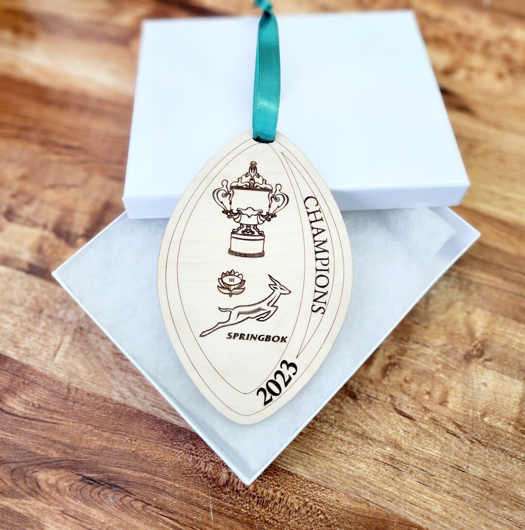 South Africa Springboks Rugby World Cup Champions 2023 Ornament - Etsy