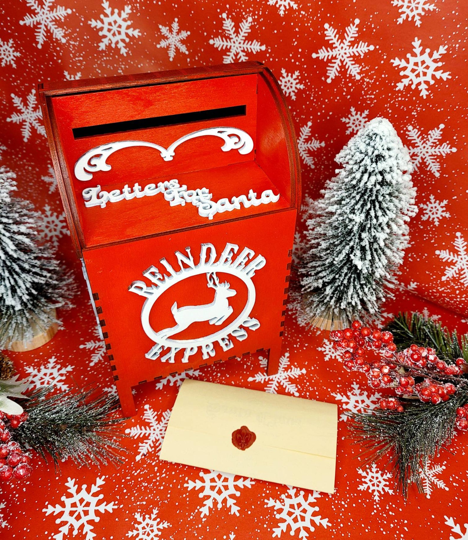 Magical Santa Letter Mail Box Wooden Mail Box Santa Letter - Etsy