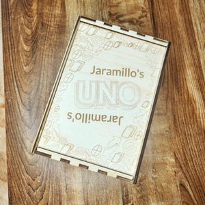 Uno Personalized Engraved Wooden Storage Box - Etsy