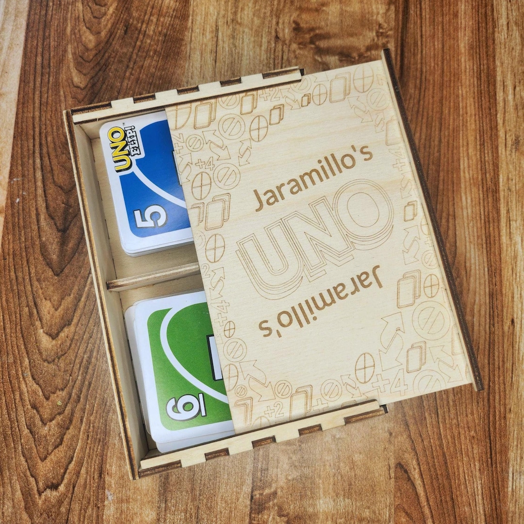 Uno Personalized Engraved Wooden Storage Box - Etsy