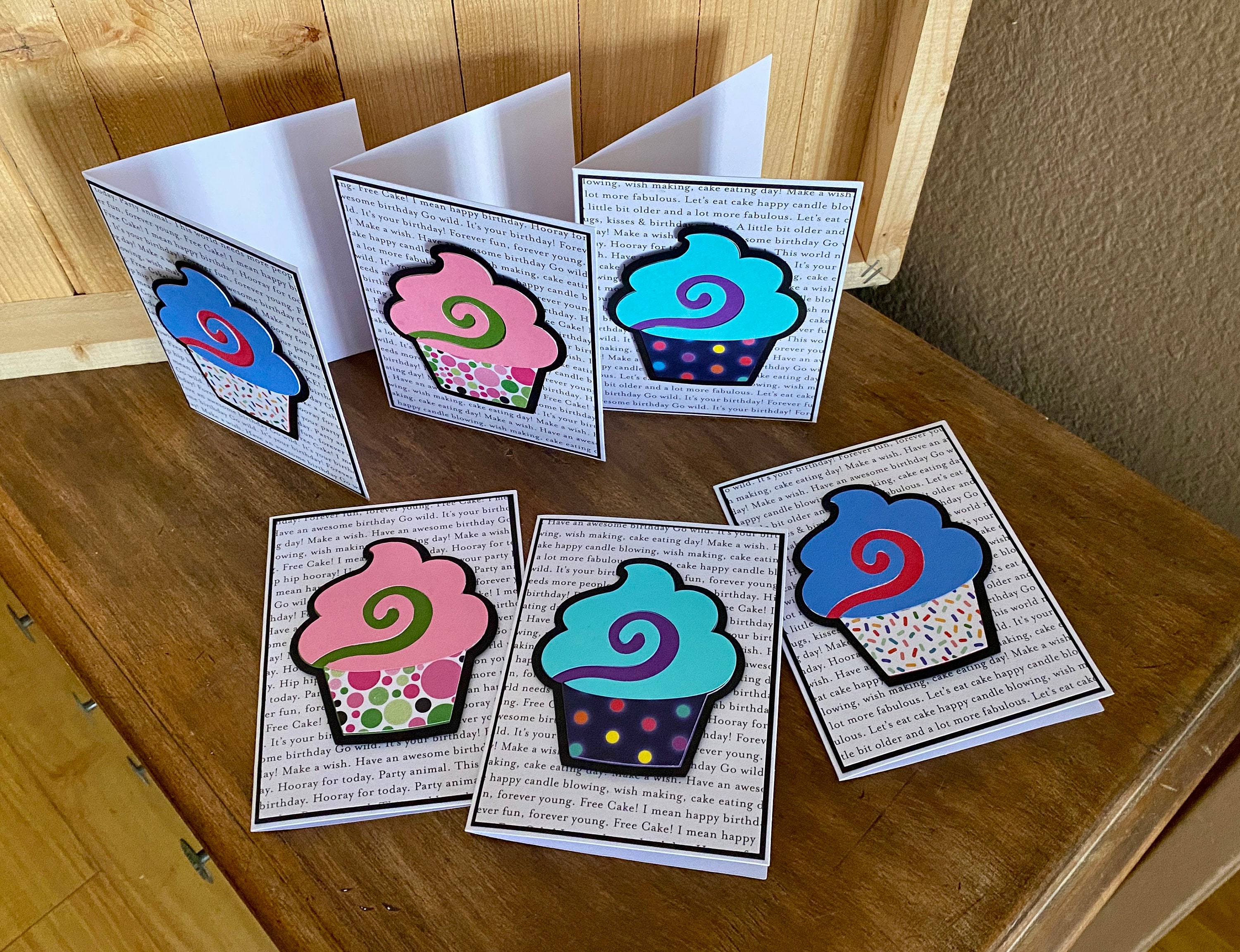 Handmade Cupcake Birthday Card - Etsy