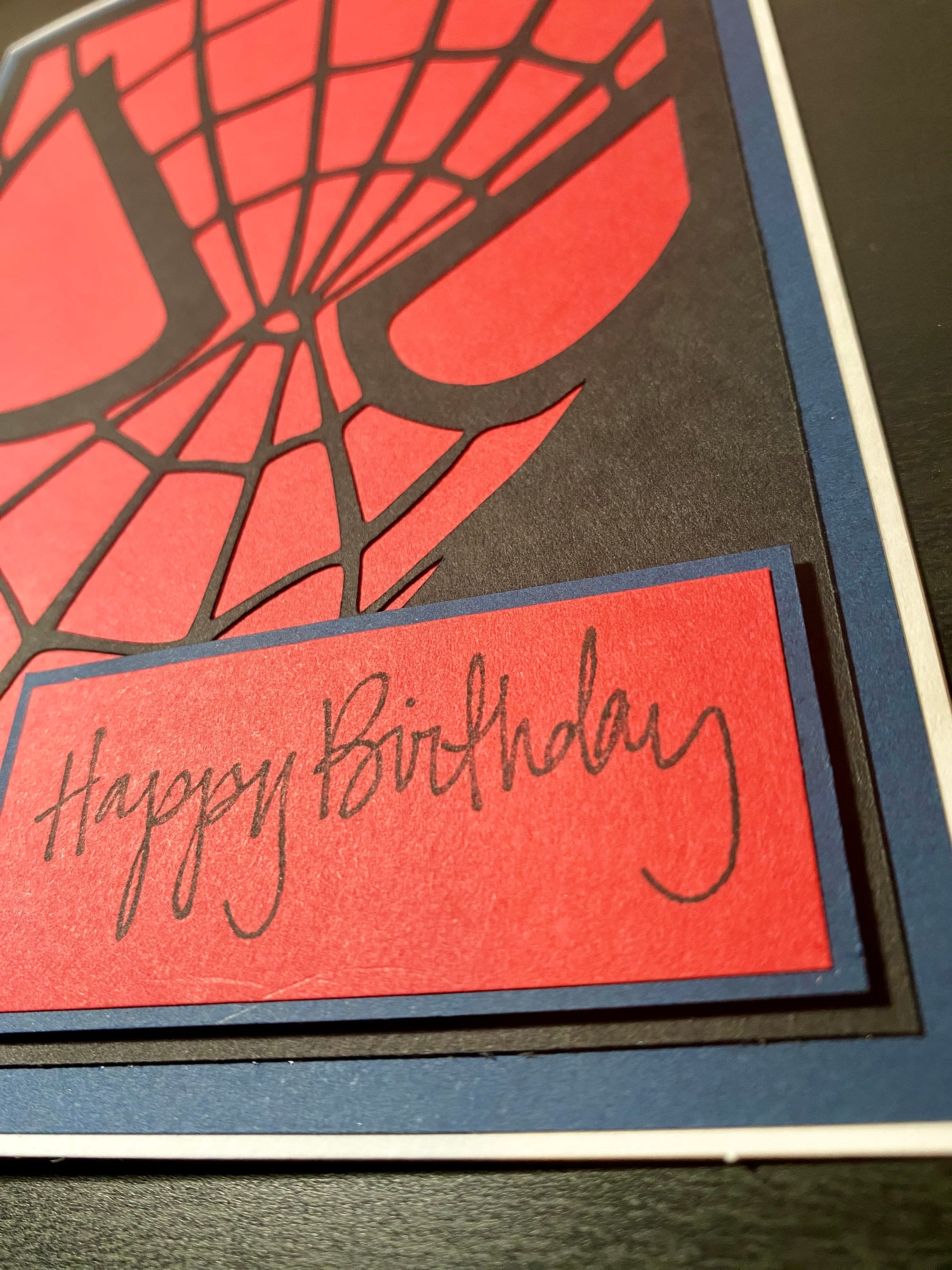 Handmade Spider-man Birthday Card - Etsy