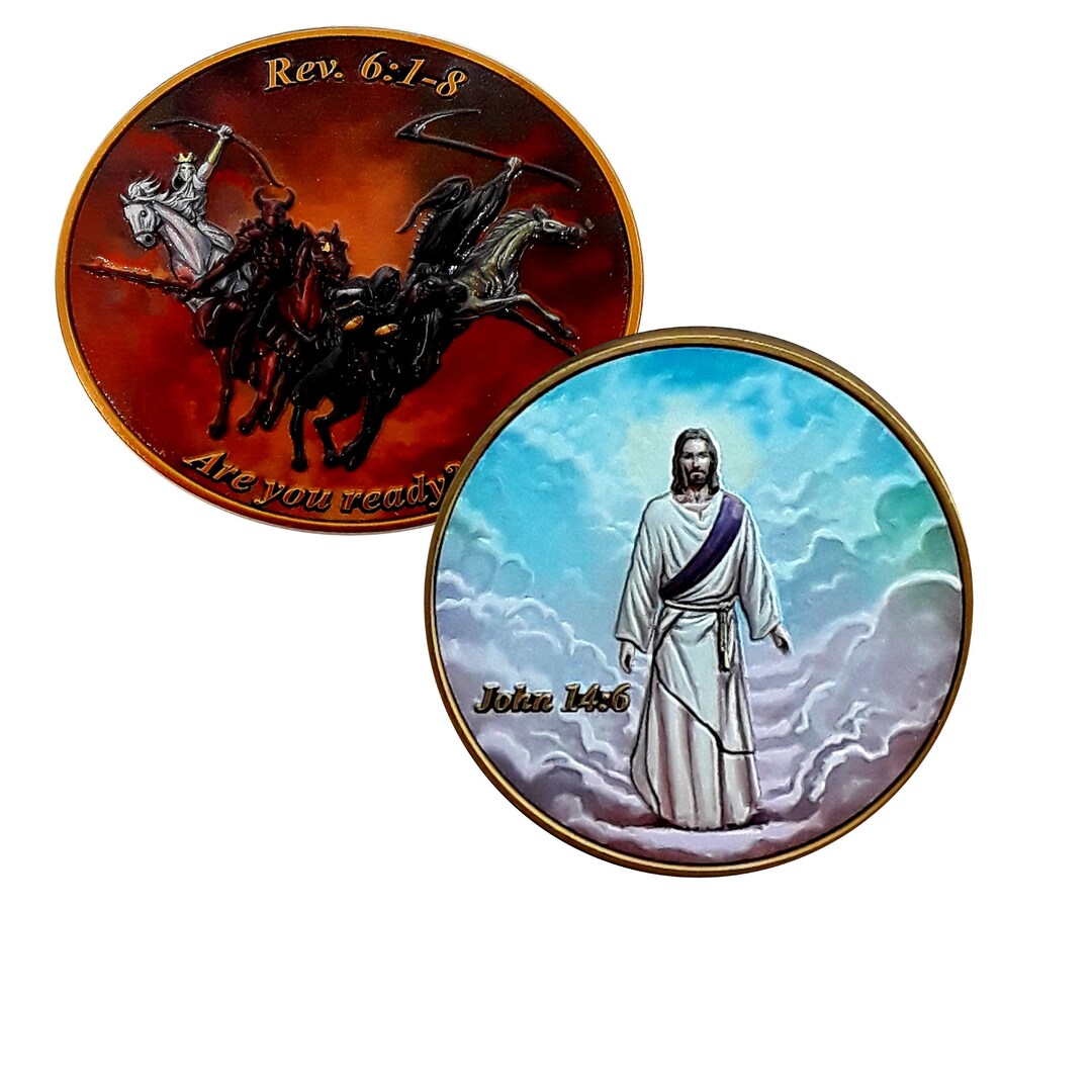 Biblical Jesus & Revelations 3D Challenge Coin - Etsy